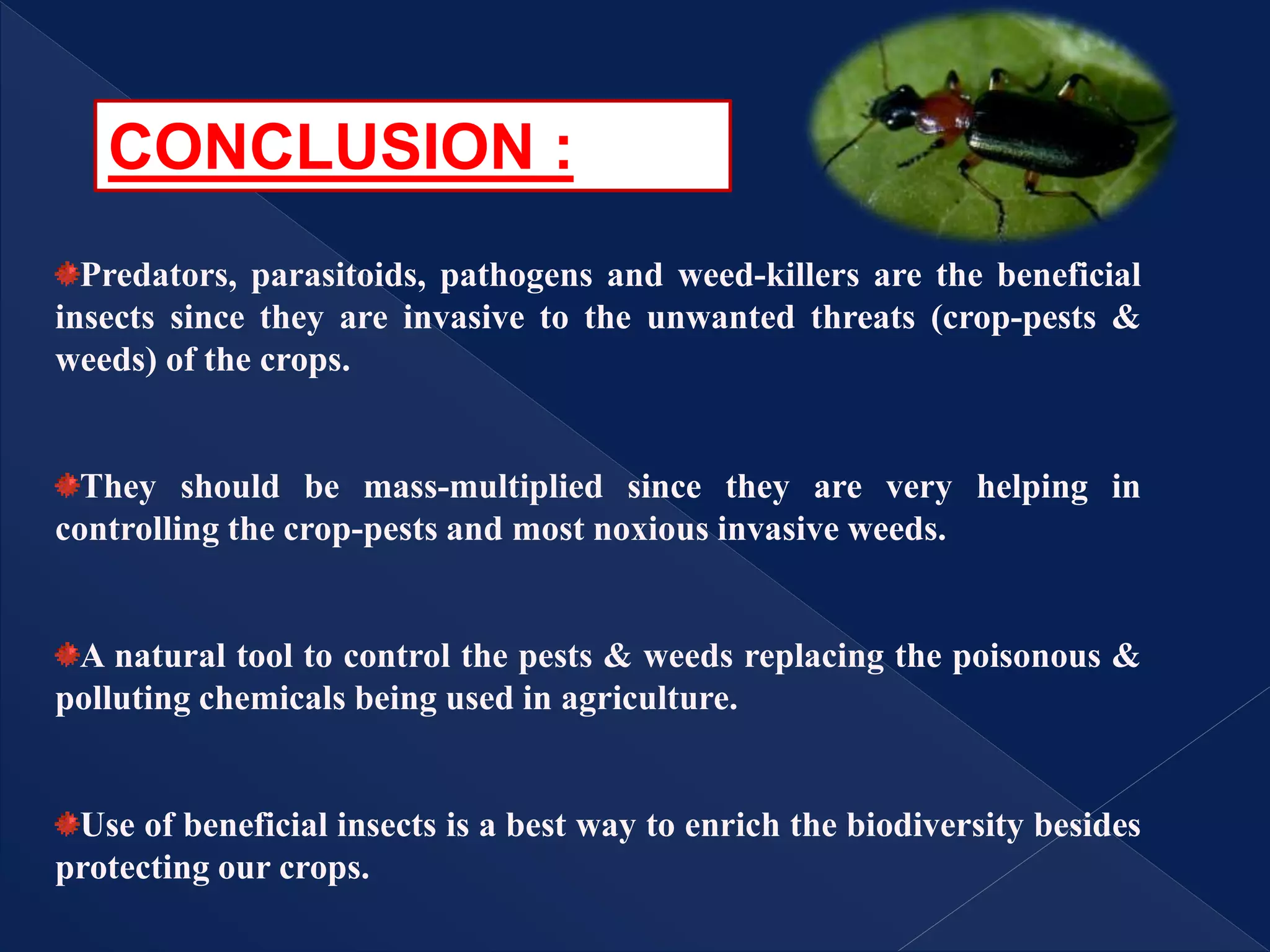 Identification of common natural enemy of crop pests and weeds | PPTX