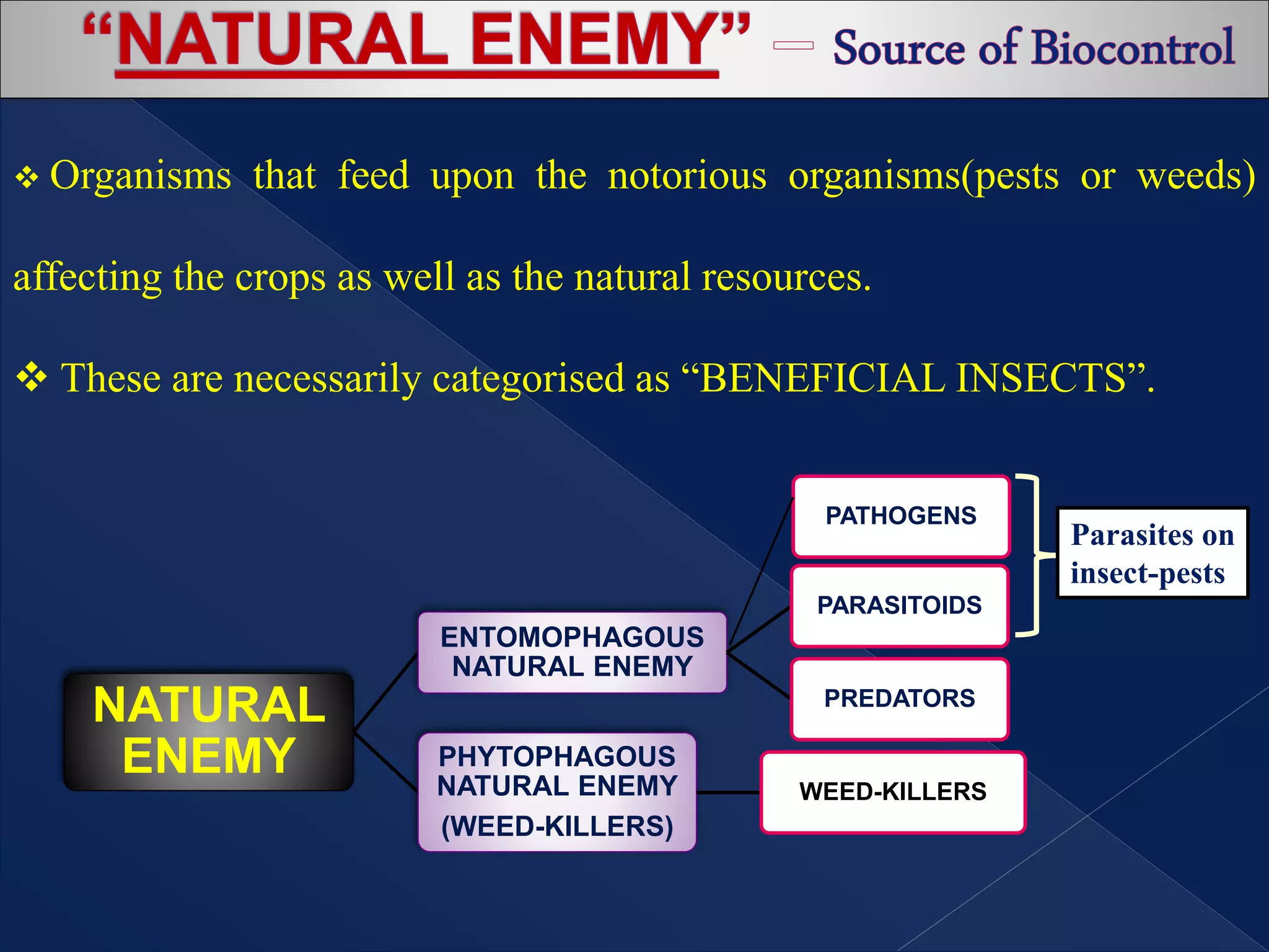 Identification of common natural enemy of crop pests and weeds | PPTX