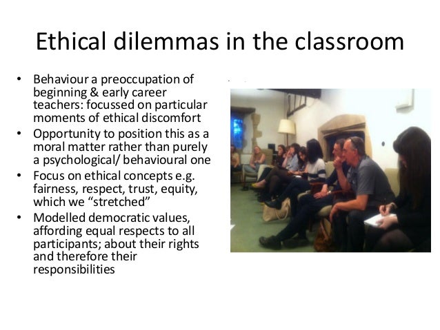 Developing ethical reflection on behaviour in the classroom