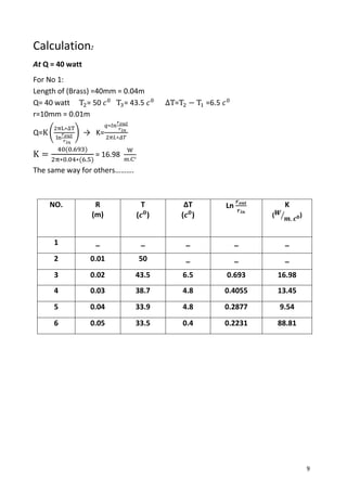 Radial heat conduction | PDF