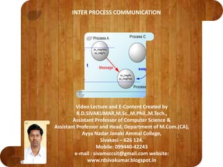 Inter Process Communication-R.D.Sivakumar | PPT