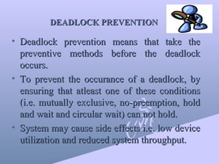 Deadlock Prevention-R.D.Sivakumar | PPT