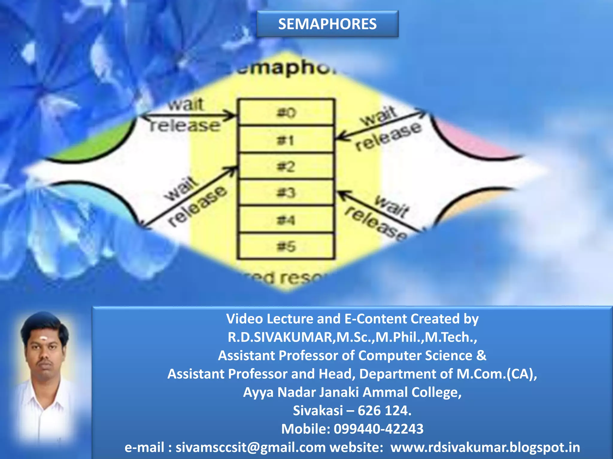 Semaphores-R.D.Sivakumar | PPTX