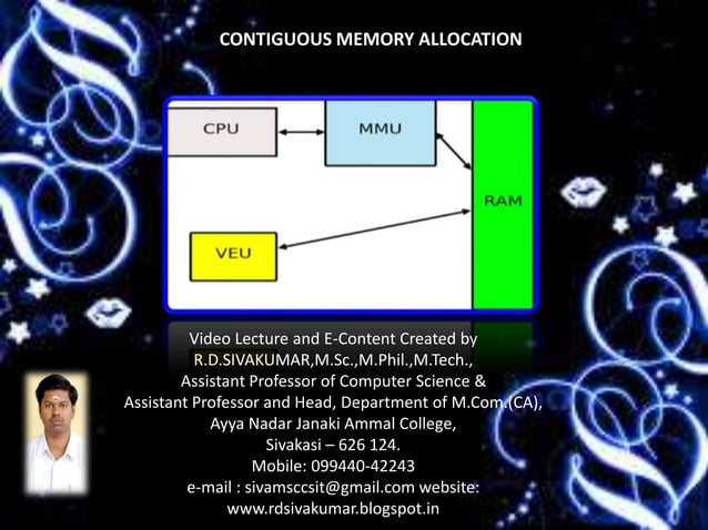 Contiguous Memory Allocation-R.D.Sivakumar | PPTX