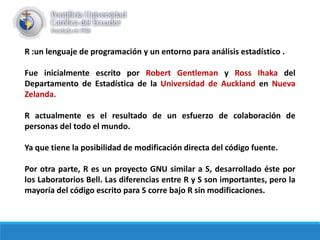 Estadística con Lenguaje R: Sesión Introductoria | PPTX