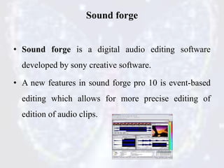Sounf forge - R.D.Sivakumar | PPT
