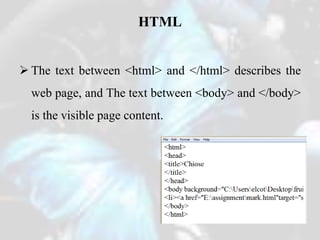 HTML - R.D.sivakumar | PPT