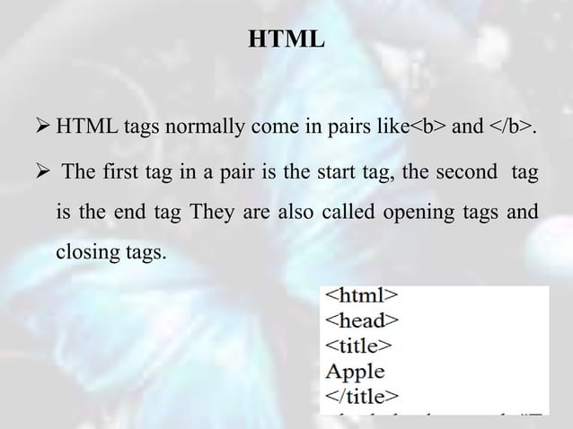 HTML - R.D.sivakumar | PPT