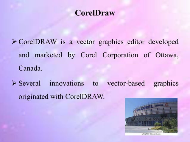 CorelDraw - R.D.Sivakumar | PPTX | Desktop Publishing | Computer Software and Applications
