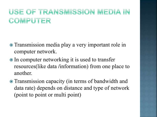 Wired Transmission Media | PPTX | Computer Networking | Computing