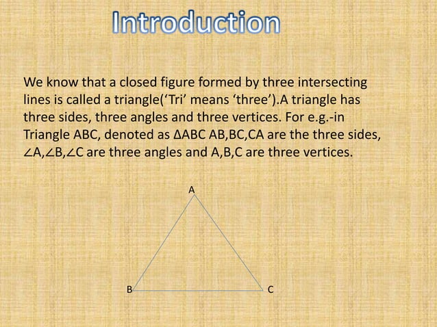 R.TANUJ Maths Triangles for Class IX | PPTX