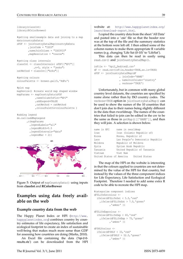 rworldmap: A New R package for Mapping Global Data
