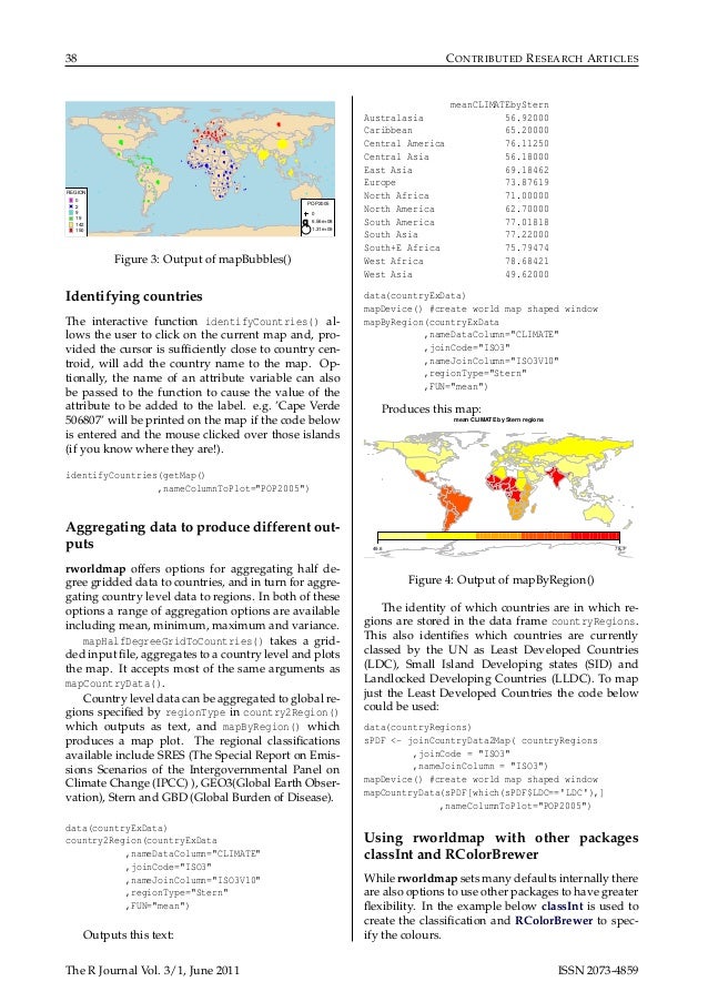 rworldmap: A New R package for Mapping Global Data