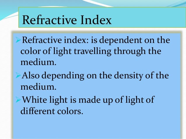refractive index