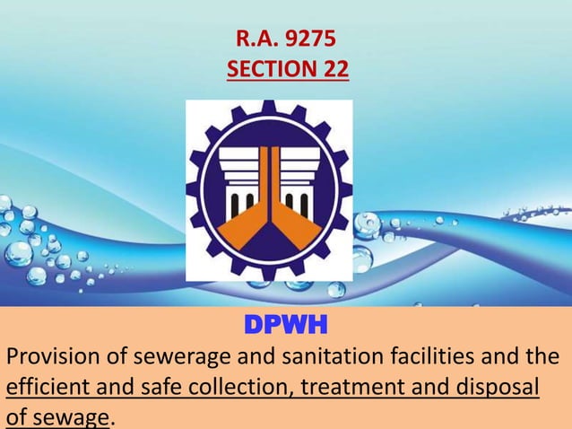 R.A. 9275 Philippine Clean Water Act of 2004 | PPTX | Chemistry | Science