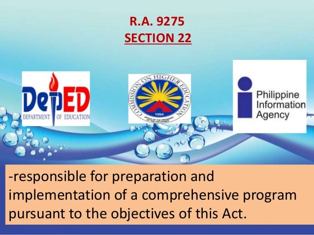 R.A. 9275 Philippine Clean Water Act of 2004