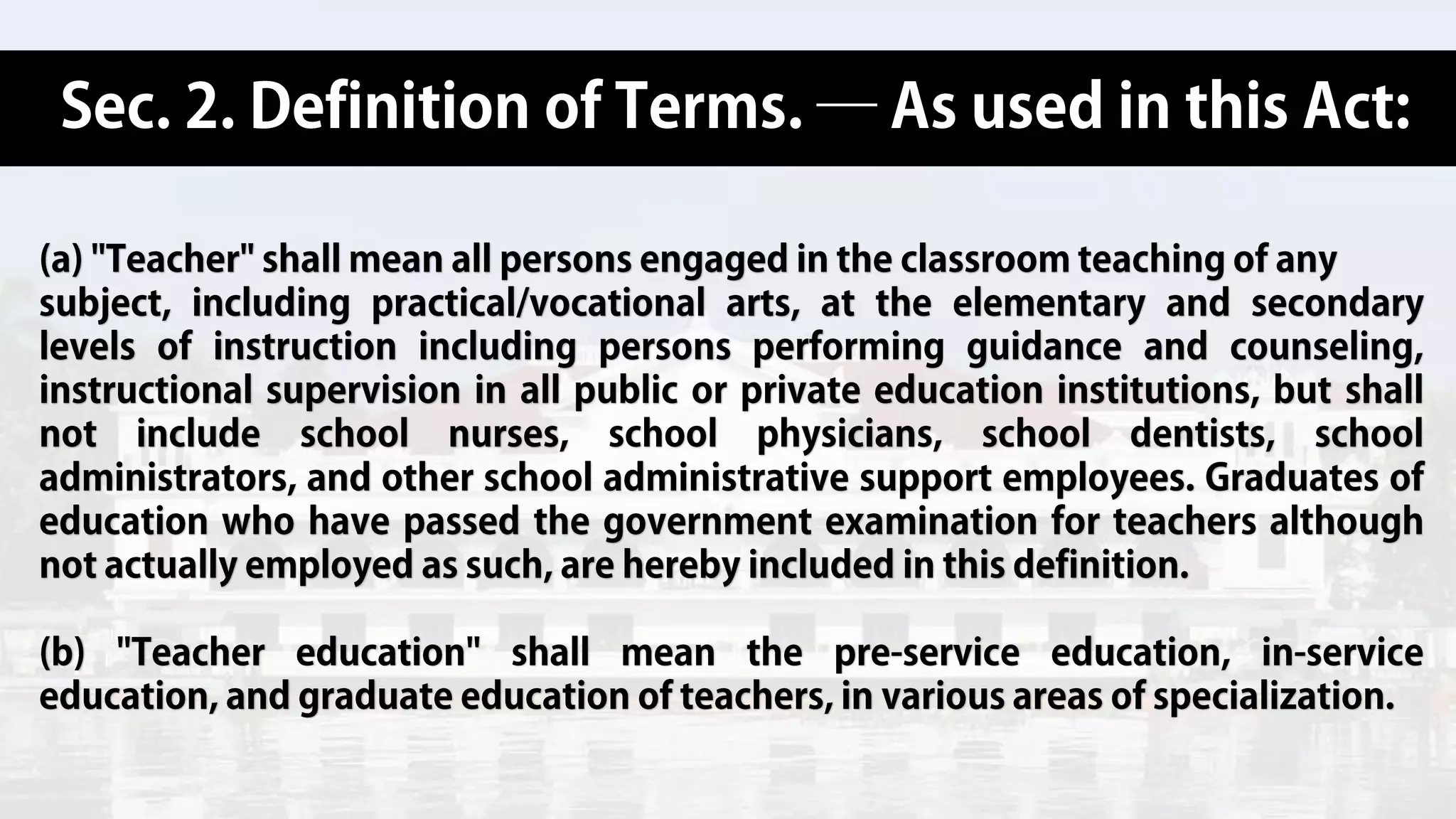 REPUBLIC ACT NO. 7784 (CENTER OF EXCELLENCE) PPT | PDF