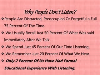 LISTENING AND SPEAKING SKILLS | PPTX
