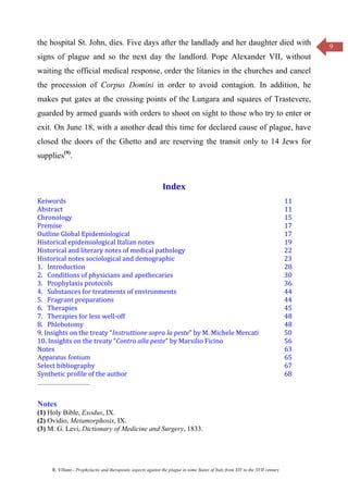 R. Villano-PLAGUE IN ITALY-Historical epidemiological Italian notes | PDF