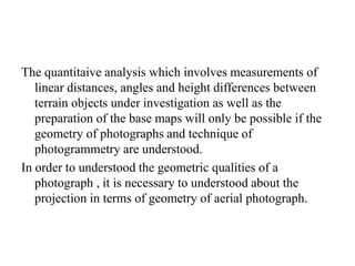 Geometry of Aerial photograph | PPTX
