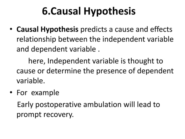 Variables & Research hypothesis | PPTX | Science