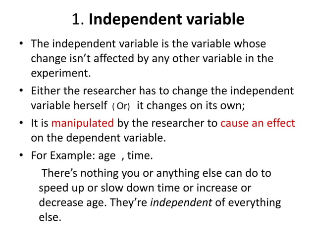Variables & Research hypothesis | PPTX | Science