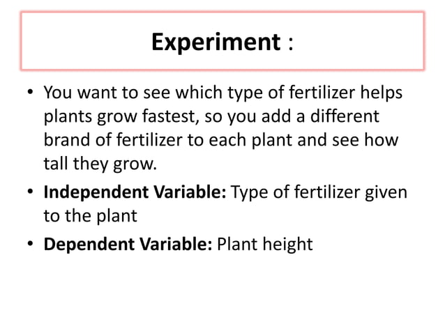 Variables & Research hypothesis | PPTX | Science