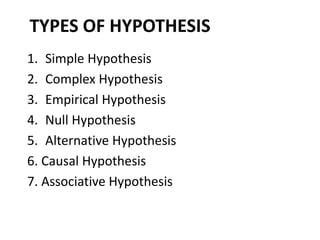 Variables & Research hypothesis | PPTX | Science