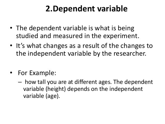 Variables & Research hypothesis