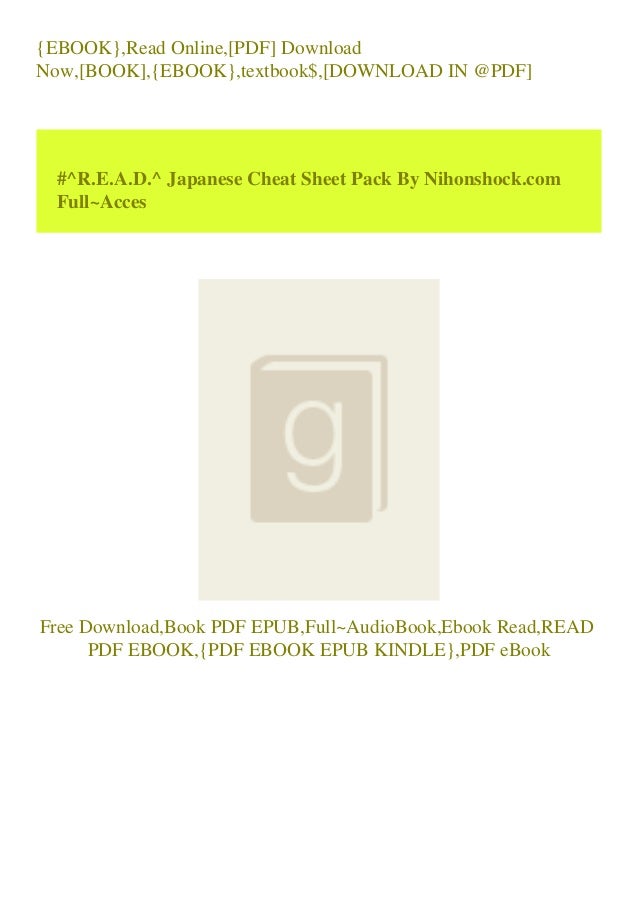 #^R.E.A.D.^ Japanese Cheat Sheet Pack By Nihonshock.com Full~Acces
