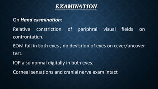 Retinitis Pigmentosa - Long Case Presentation by Dr. Muhammad Zeeshan ...