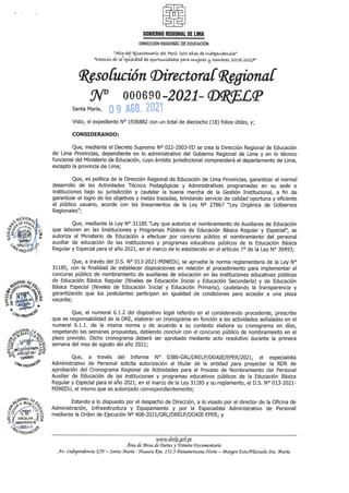 R.d.r. n° 690 2021-drelp -cronograma. | PDF