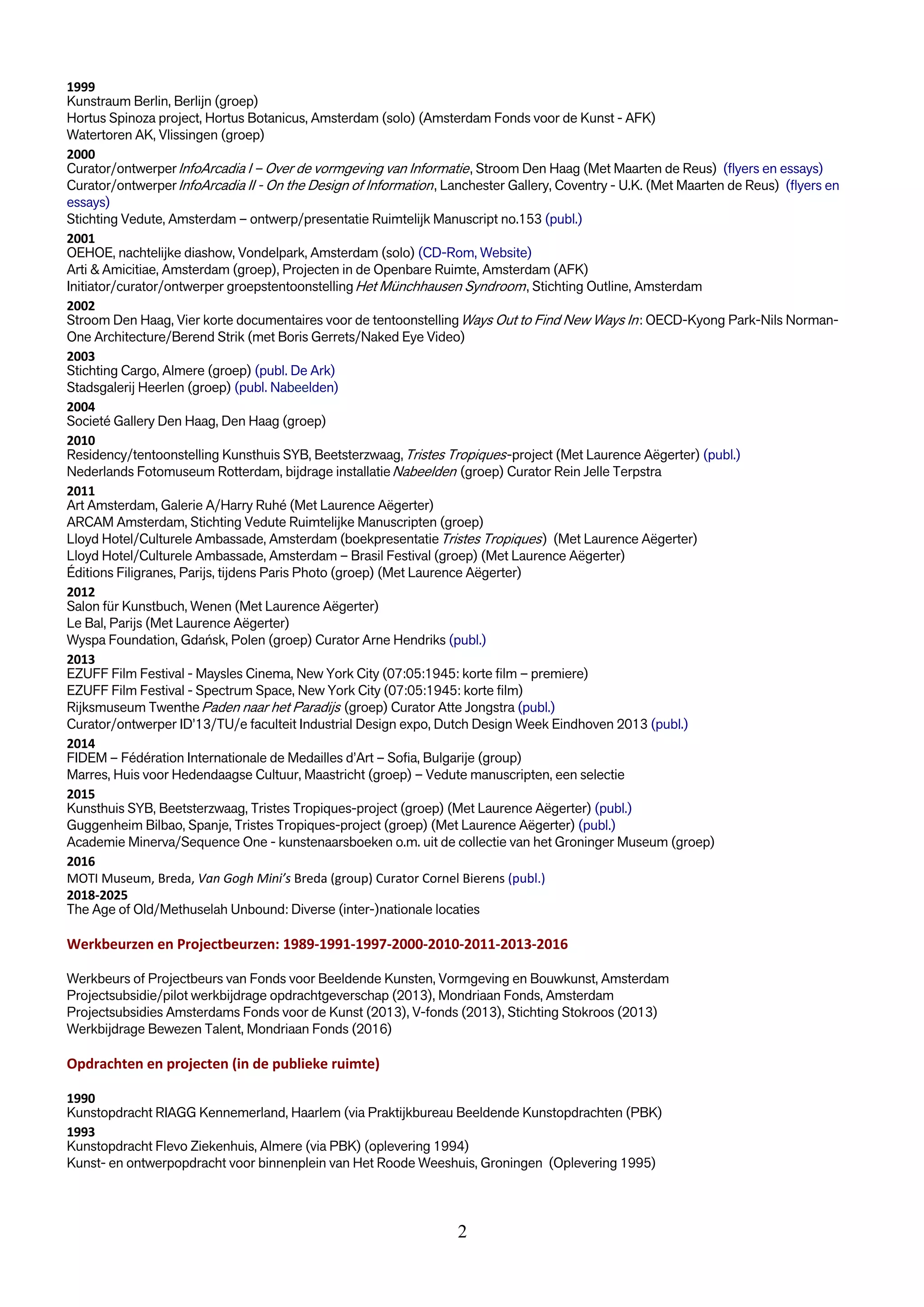 R.v.Tienhoven CV Dutch 2023.pdf | Design | Fine Art