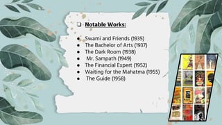 An Introductory presentation on R. K. Narayan | Indian Writing in ...
