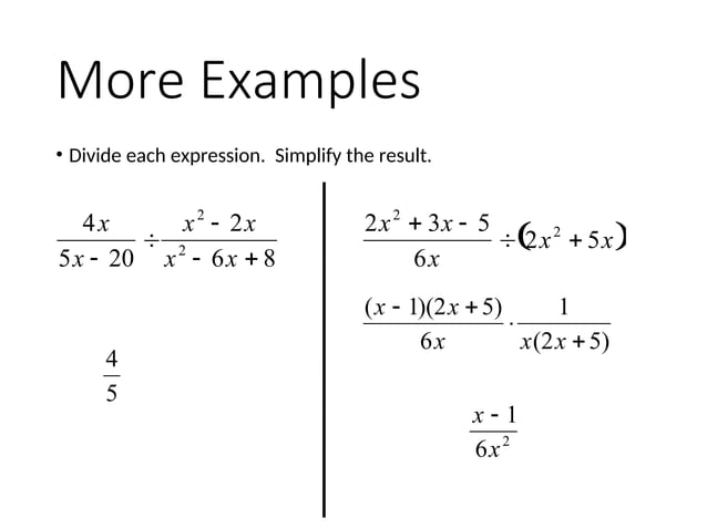 R.5 day2 Multiplying and Dividing Rational Expressions.ppt