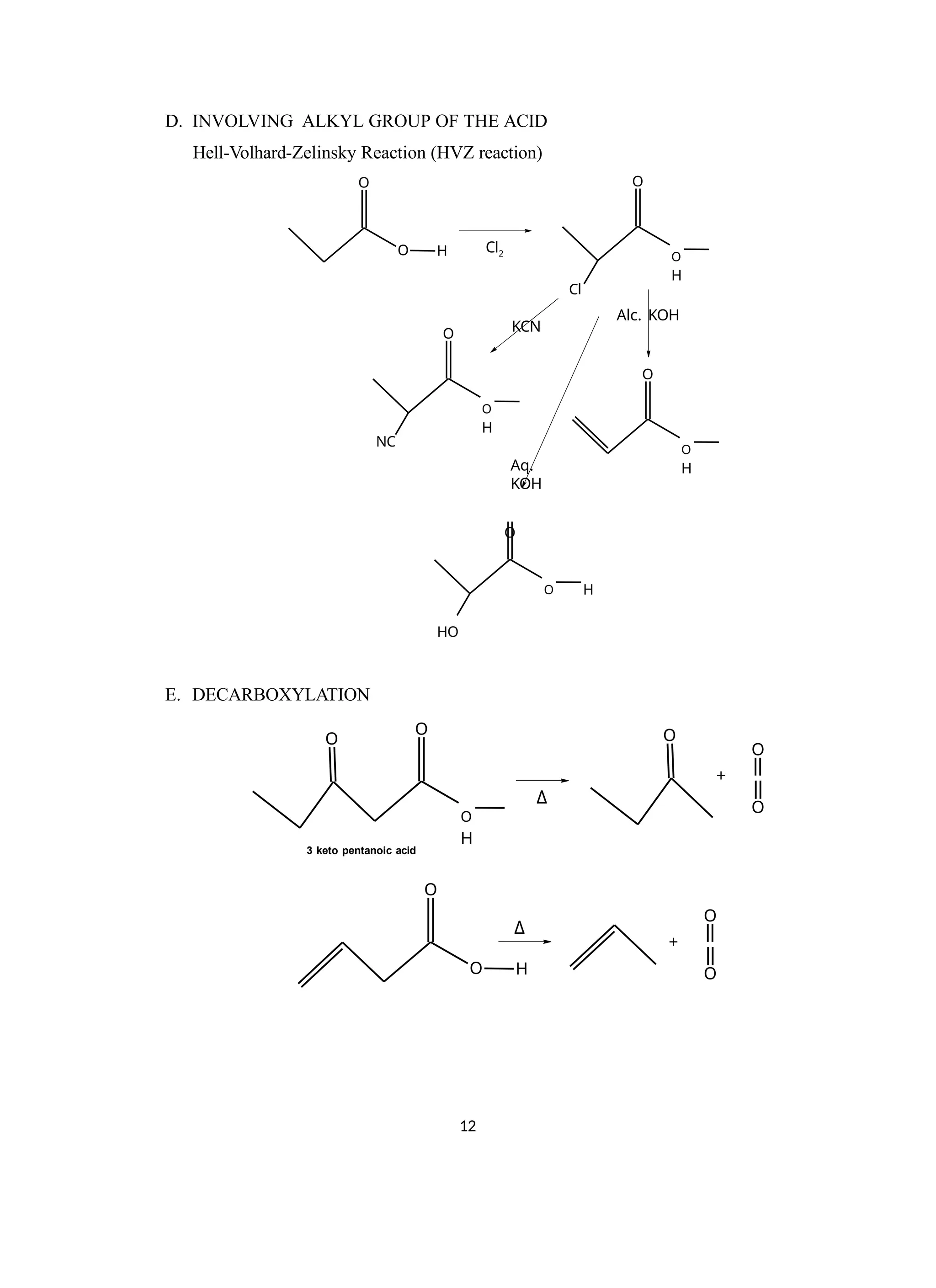 chemistry - carboxylic acids and their reactions. | PDF