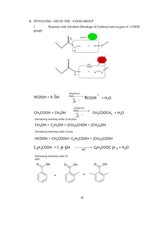 chemistry - carboxylic acids and their reactions. | PPTX