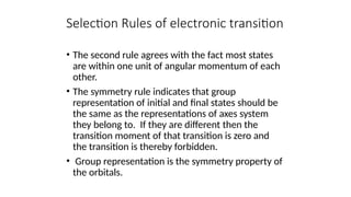 PHYSICAL CHEMISTRY - ELECTRONIC SPECTROSCOPY | PPTX