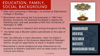 R.G Bhandarkar - (Life and Contributions) | PPTX