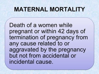 EMERGENCY OBSTETRIC CARE - AN INTERVENTION OF MATERNAL MORTALITY | PPTX