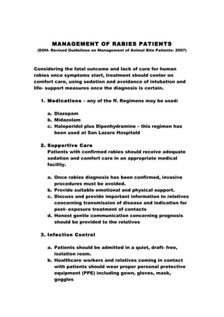 R A B I E S | DOC | Infectious Diseases | Diseases and Conditions