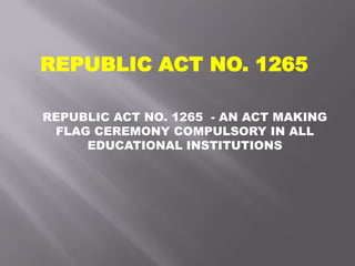 R.a 1265 final report | PPTX