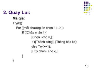 Đệ Quy, Quay Lui, Nhánh Cận | PDF