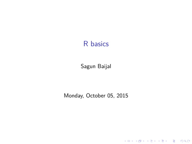 R basics | PPT