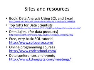 Intro to Data and Analytics for Startups | PPT