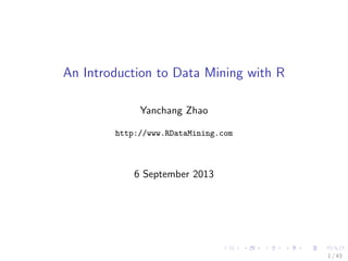 An Introduction to Data Mining with R | PDF