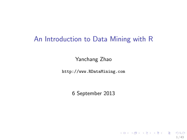 An Introduction to Data Mining with R | PDF | Social Networking | Internet
