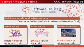 Software Heritage, a revolutionary infrastructure for software source ...