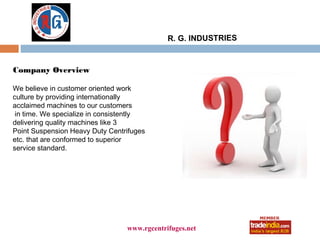 R. G. INDUSTRIES | PPT