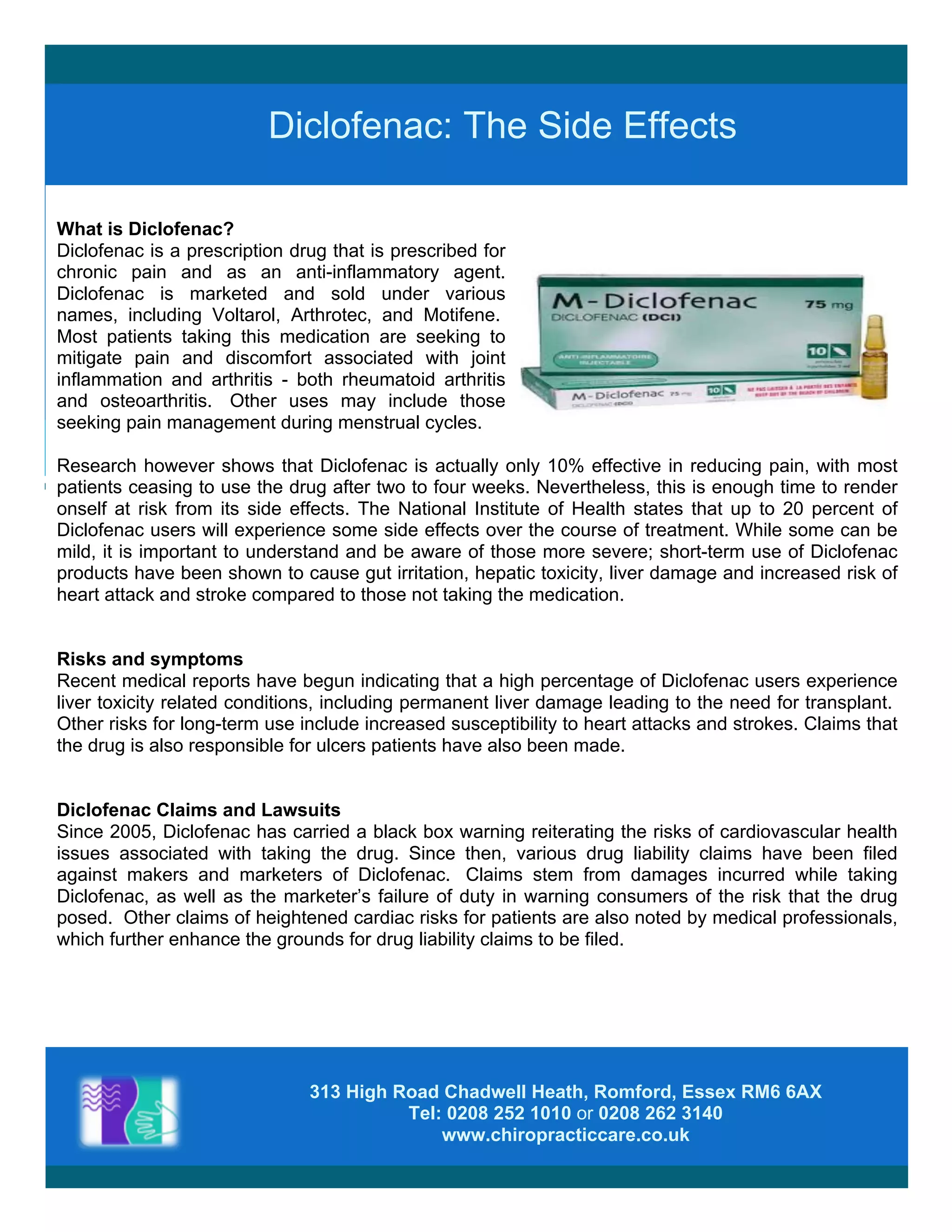 R & I declofenac side effects leaflet | PDF